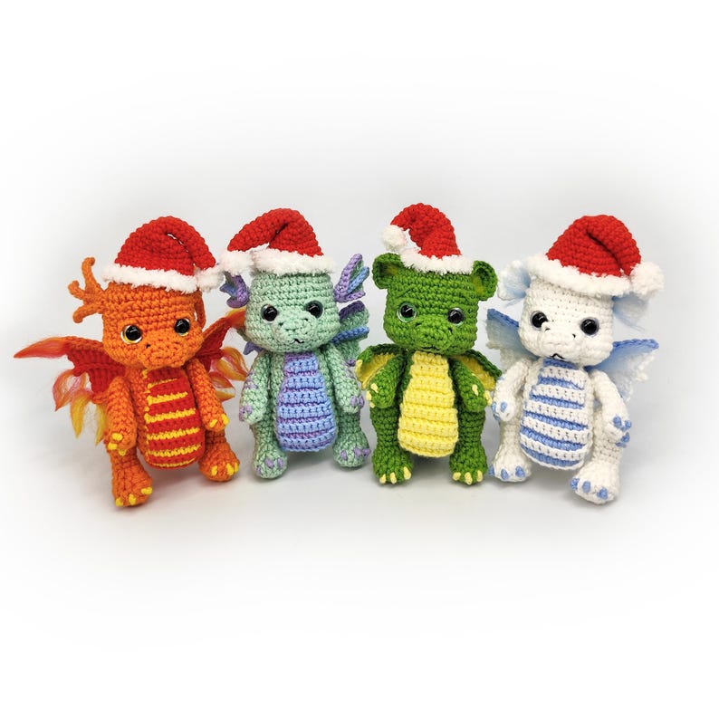 Elemental Baby Dragons Crochet Pattern, 4in1, Hatching Dinosaur ...