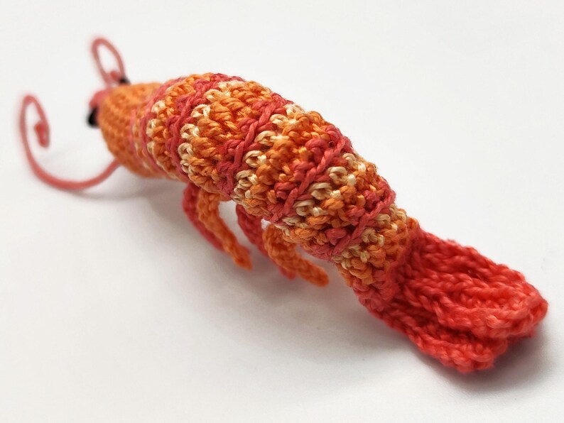 Shrimp Crochet Pattern: Amigurumi Hair Clip or Toy (PDF Download) - Etsy