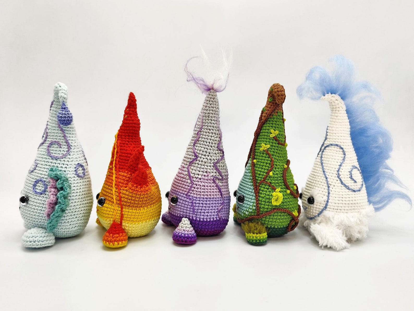 Elemental Sprites Crochet Pattern, Bundle 5in1, Fantasy Amigurumi ...