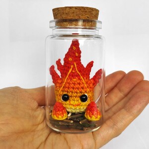 Fire Spirit Crochet Pattern: Amigurumi Keychain PDF Tutorial - Etsy
