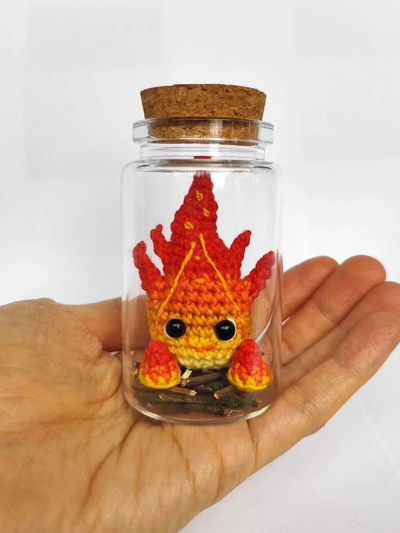 Fire Spirit Crochet Pattern: Amigurumi Keychain PDF Tutorial - Etsy Canada