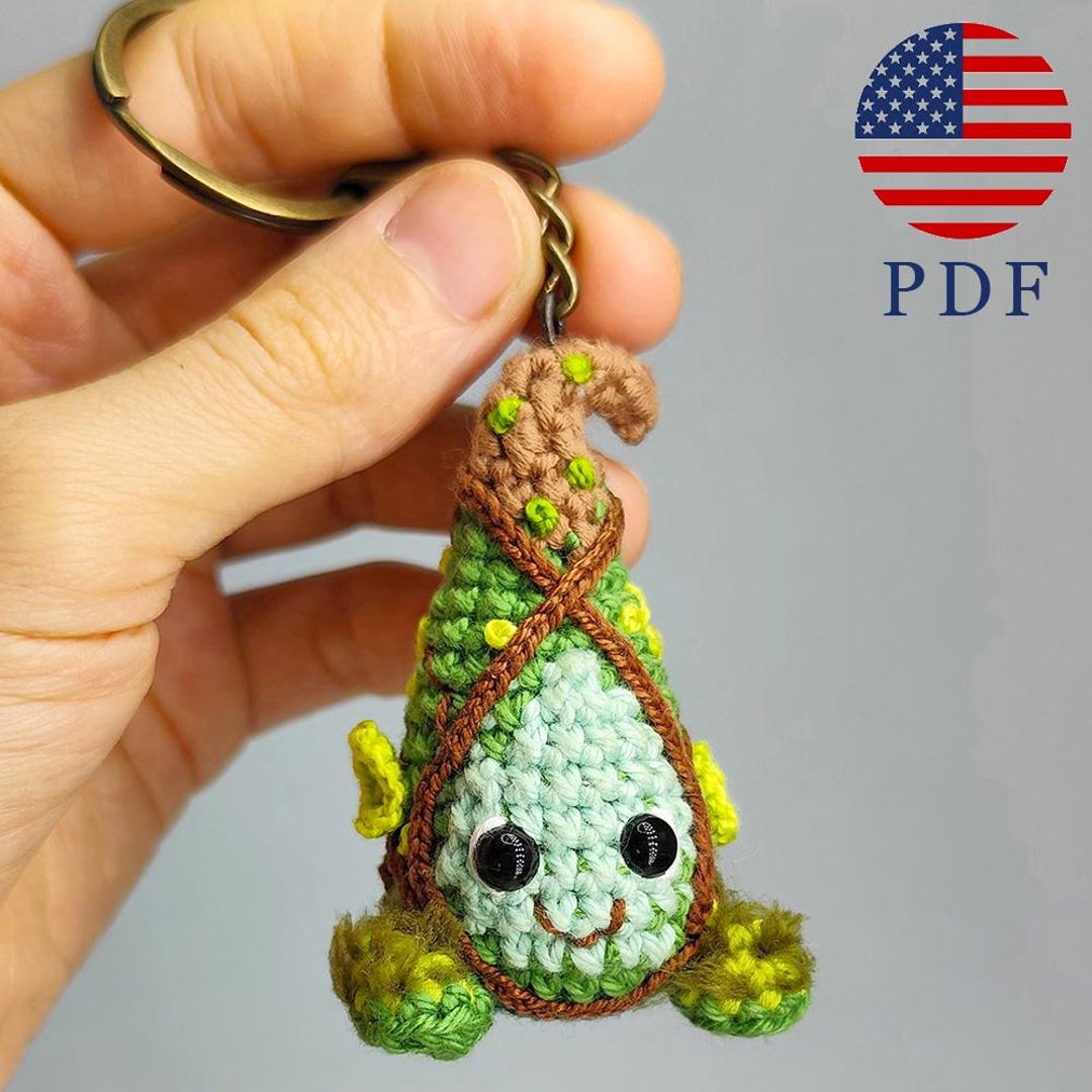 Earth Spirit Keychain Crochet Pattern, Elemental Spirits, Crochet Charm ...