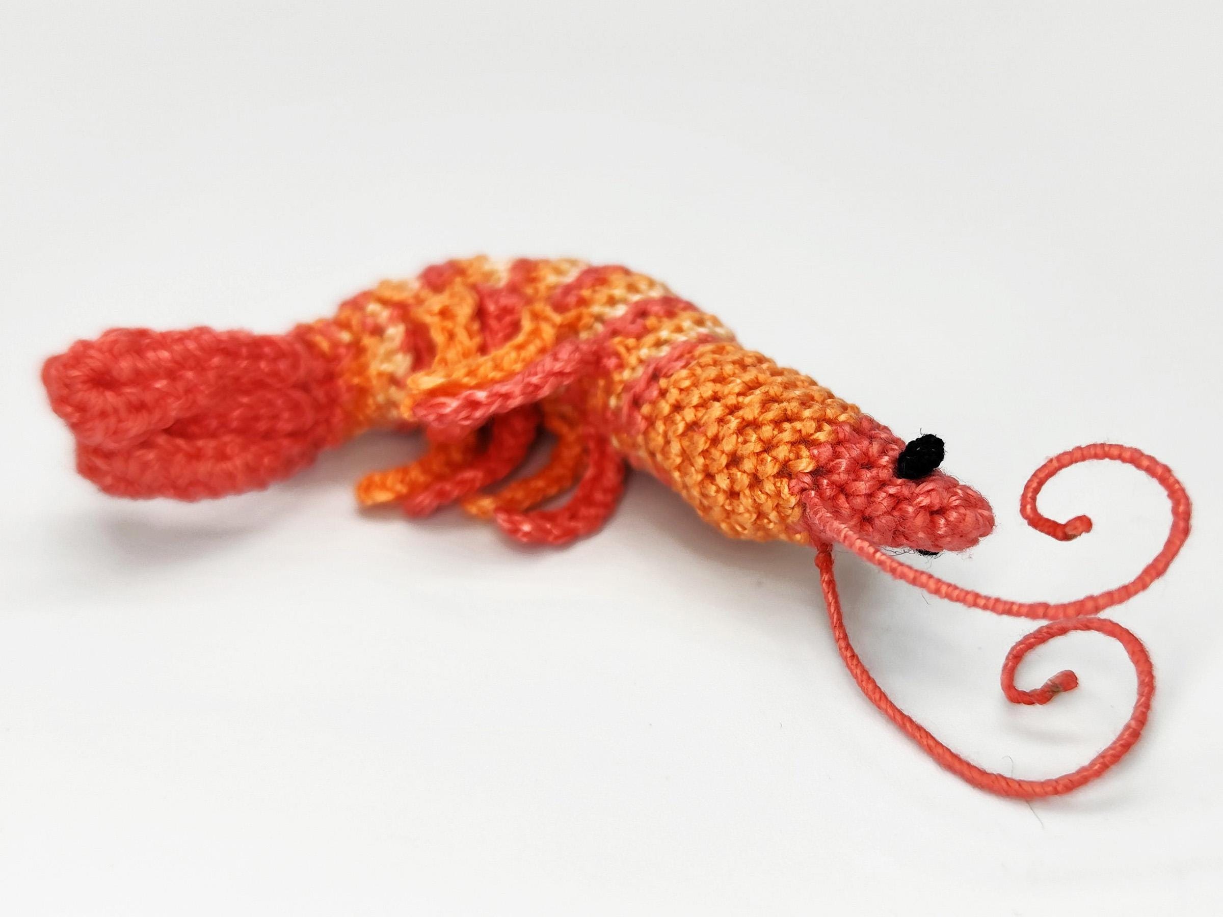 Shrimp Crochet Pattern: Amigurumi Hair Clip or Toy (PDF Download) - Etsy
