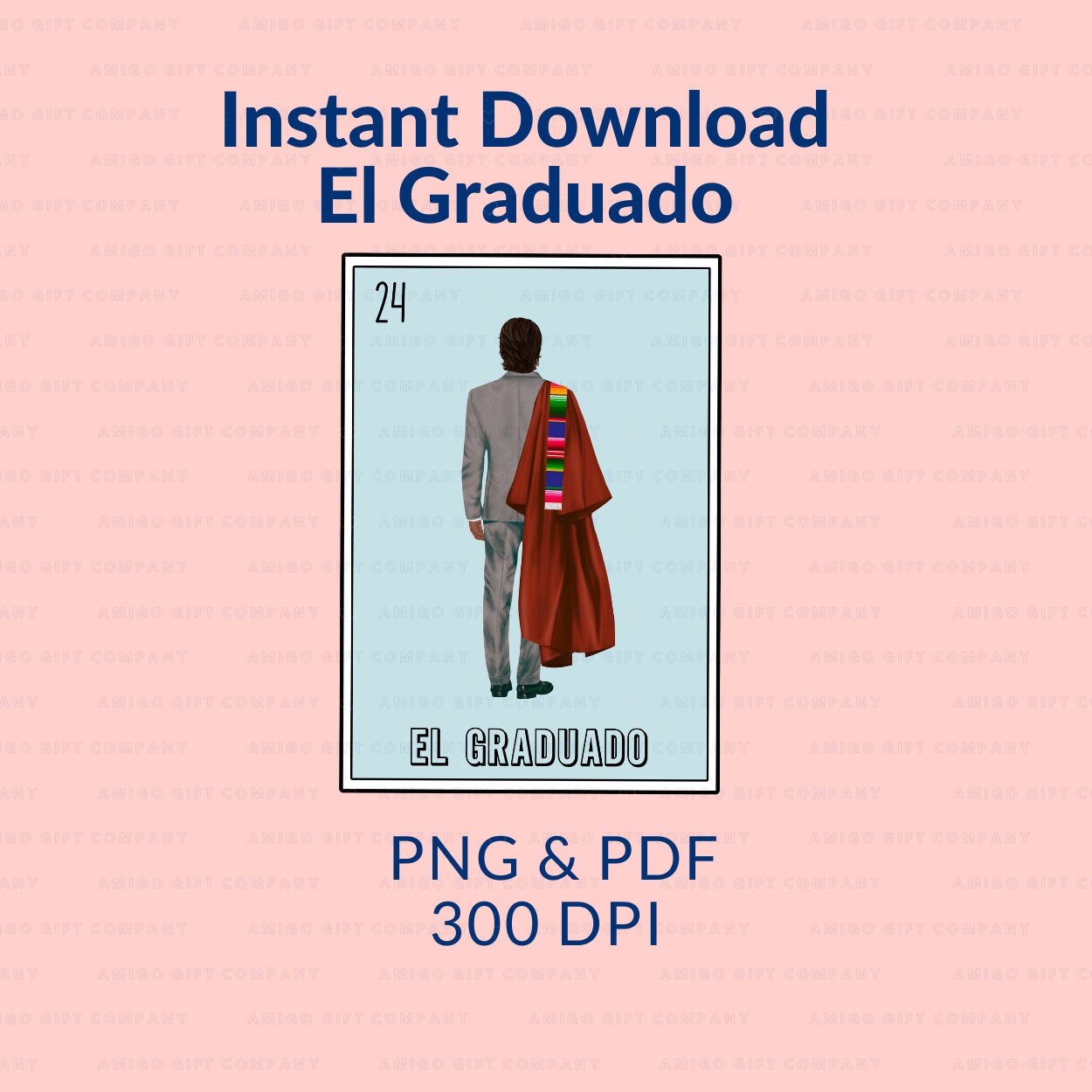 La Graduada Loteria Card Graduation Cap Topper 2024 PNG PDF 300 DPI ...