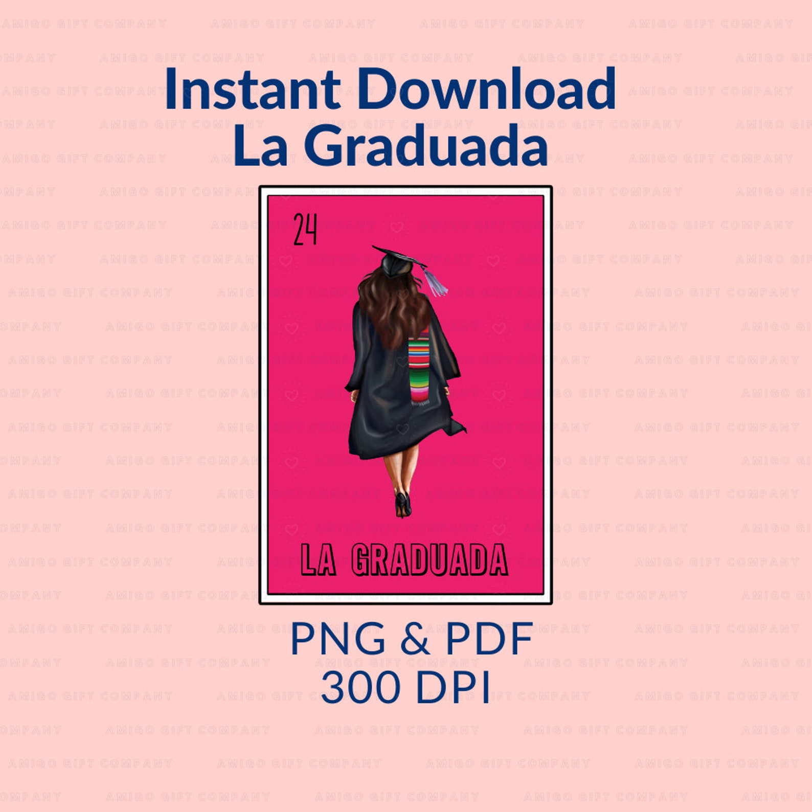 La Graduada Loteria Card 2023 PNG PDF 300 DPI Digital File for ...