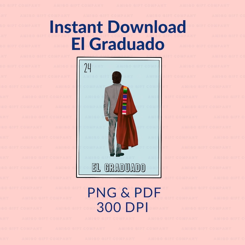 El Graduado Loteria Card Graduation Cap Topper With Background 2024 PNG ...