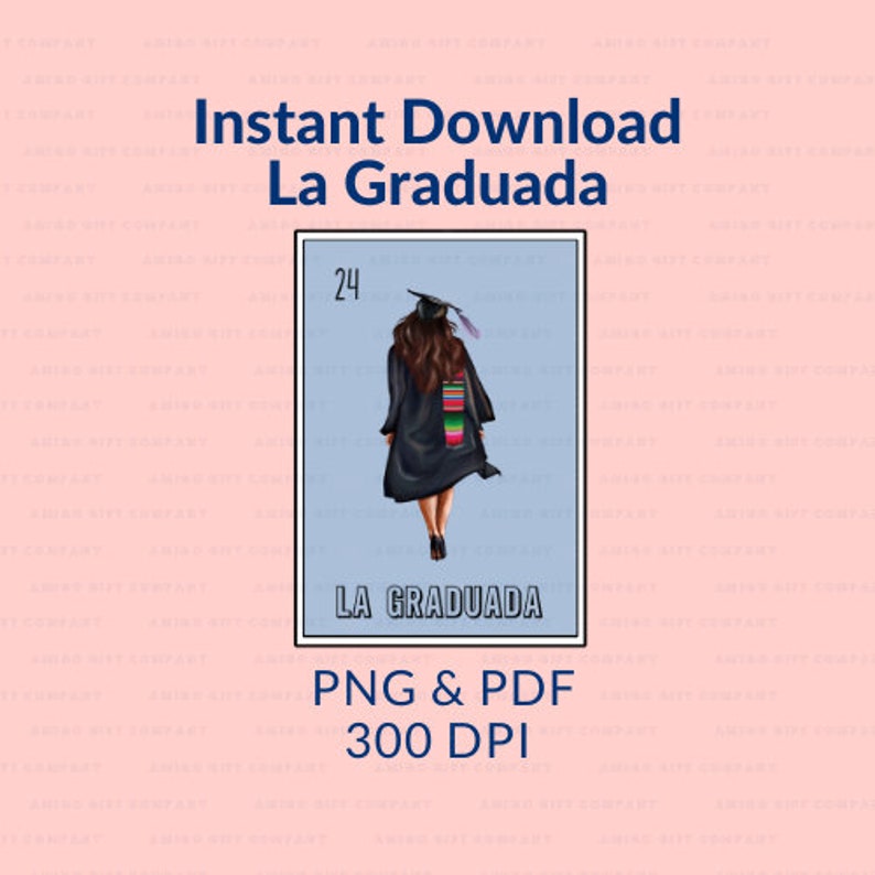 La Graduada Loteria Card 2024 PNG PDF 300 DPI Digital File for ...