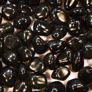 Tumbled Apache Tears 3/4 Inch Set of 4 Polished Rock Minerals Root ...