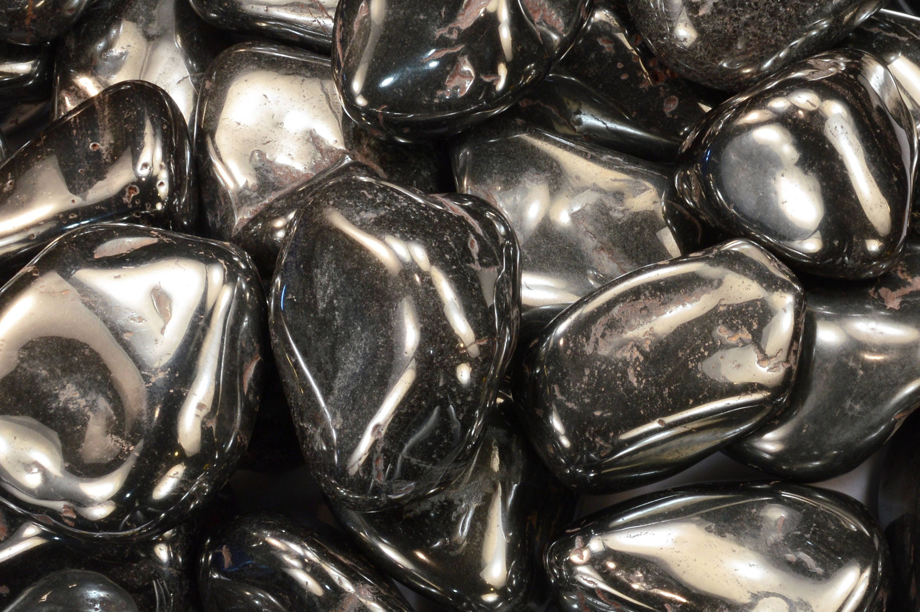 Silver Hematite Crystal 1 Inch 1 Oz Tumbled Polished Rocks and Minerals ...