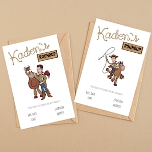 Toy Story Woody's Roundup Birthday Invitation - Etsy