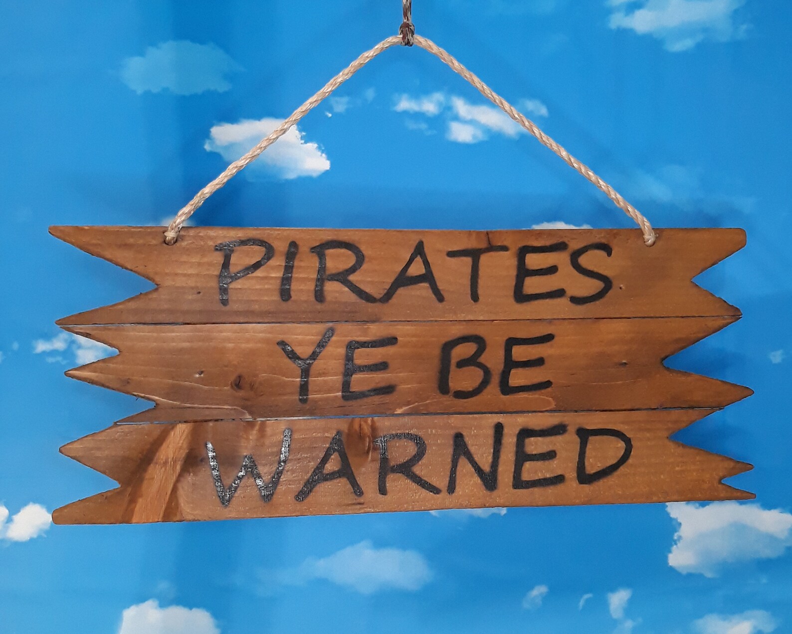 Pirates Ye Be Warned Sign-pirate Sign , Pirate Decor, Pirate Decoration ...
