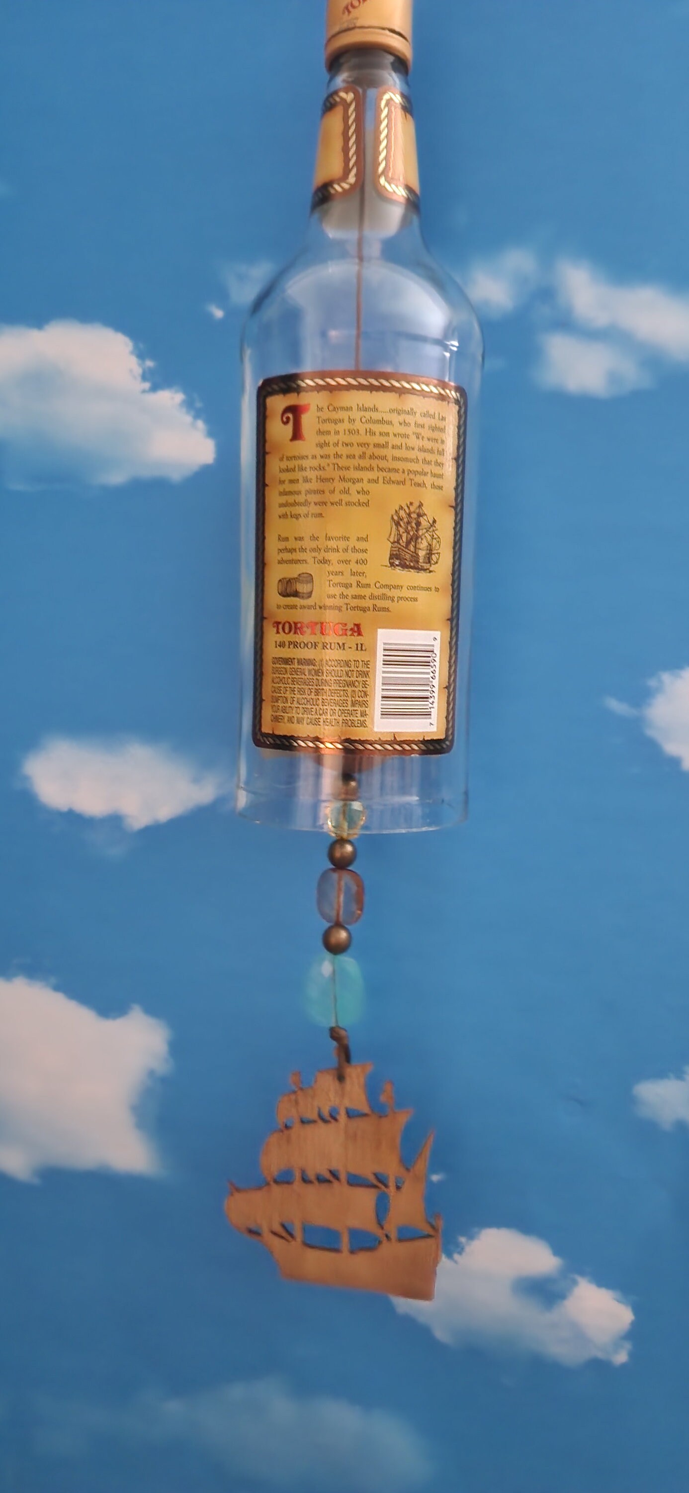 Tortuga Rum Wind Chime-pirate Décor,pirate,pirate Wind Chime,pirate ...