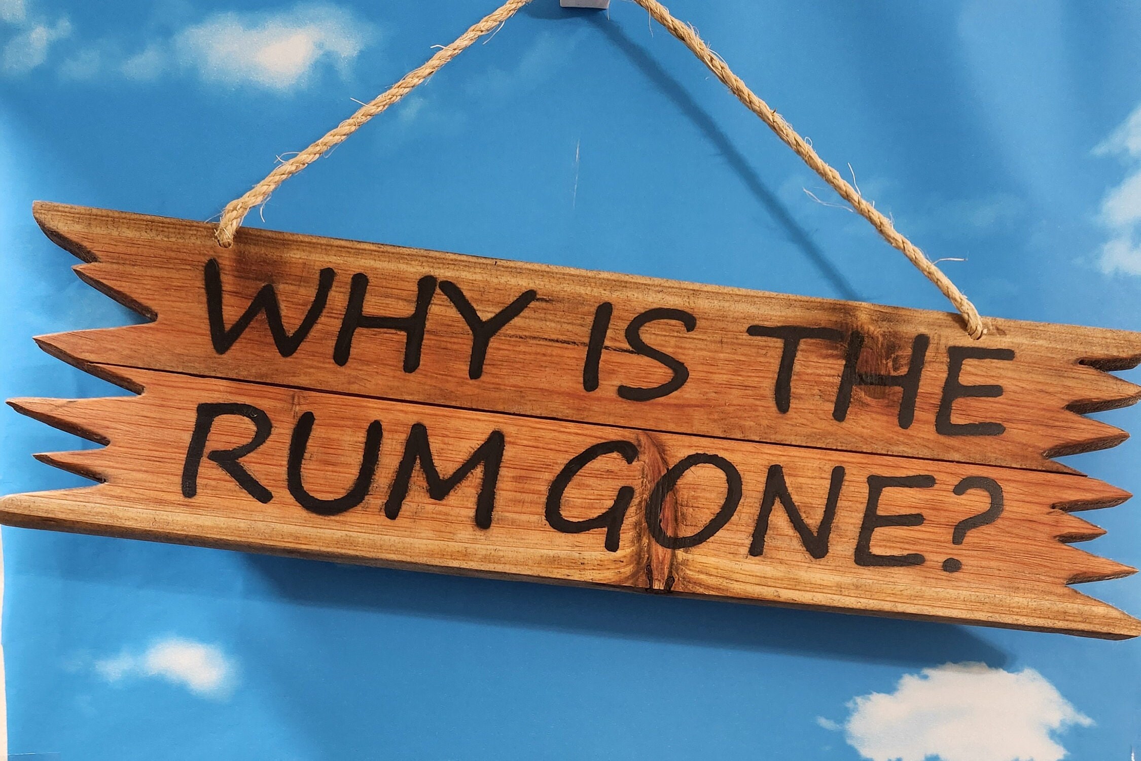 Why is the Rum Gone Sign-pirate Sign Pirate Decor Pirate - Etsy