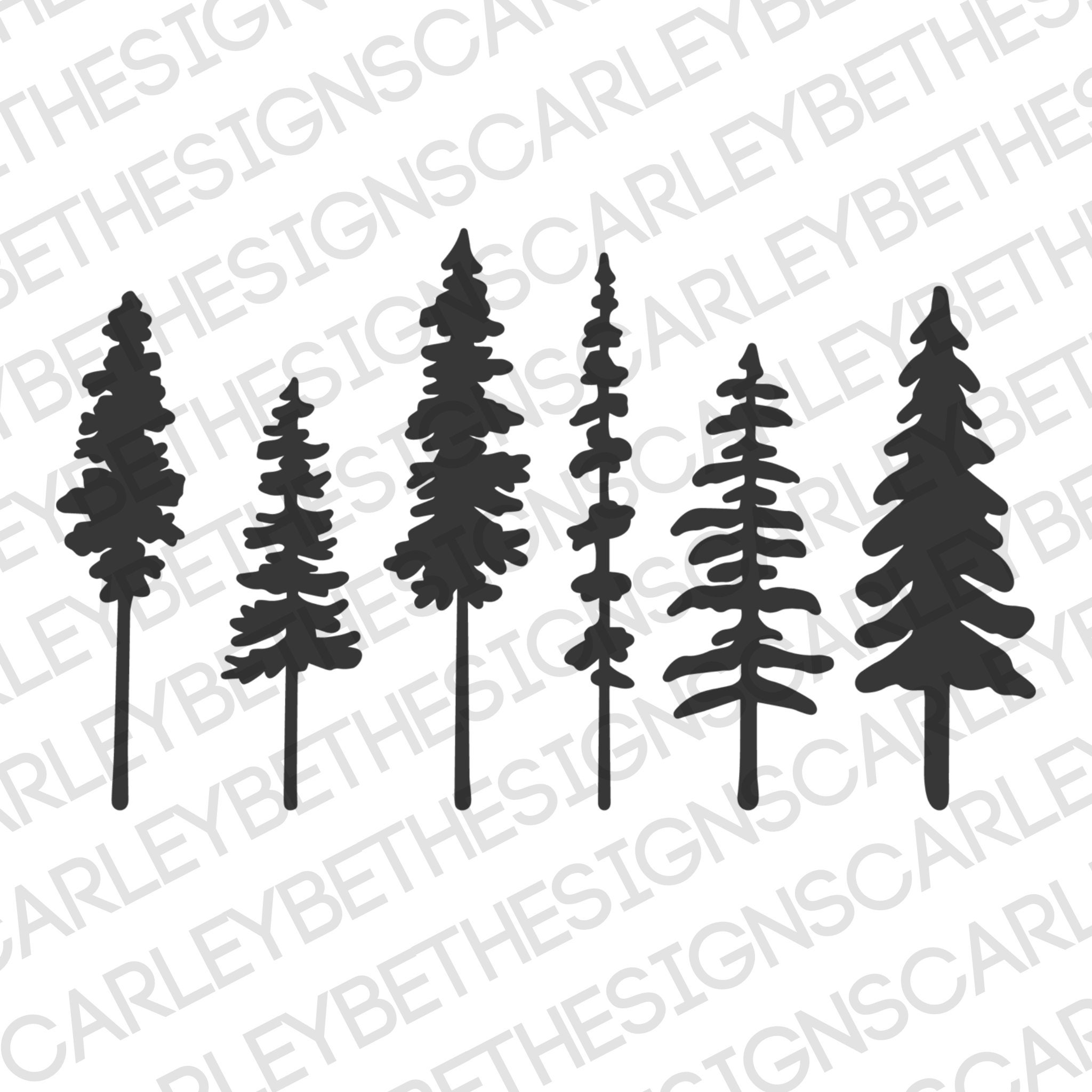 Tree Line SVG PNG Digital Download - Etsy