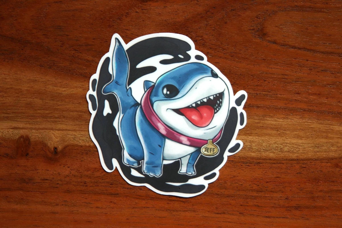 Jeff the Land Shark Sticker | Waterproof Sticker | Marvel Sticker - Etsy