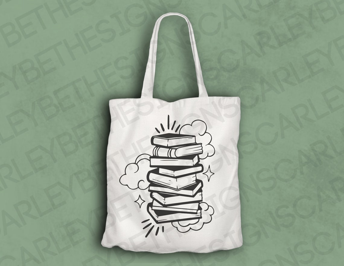 Book Stack Png Svg | Digital File | Bookish Svg - Etsy