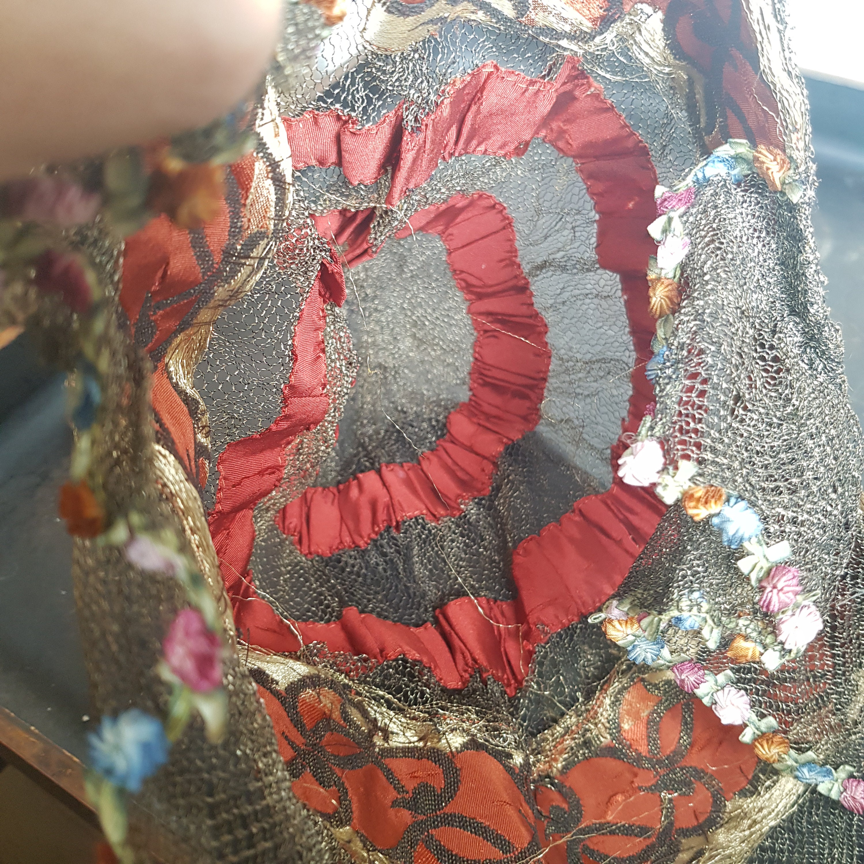 Boudoir Cap in Bronze Metallic Thread Striking | Etsy