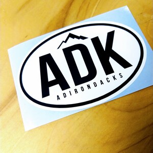 ADK Sticker Free Shipping / Adirondacks Sticker / ADK Mountain Sticker ...