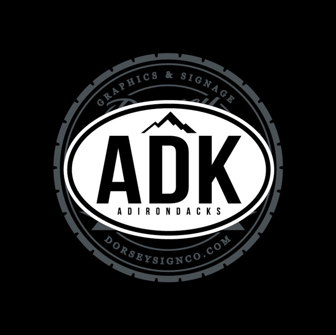 ADK Sticker Free Shipping / Adirondacks Sticker / ADK Mountain Sticker ...