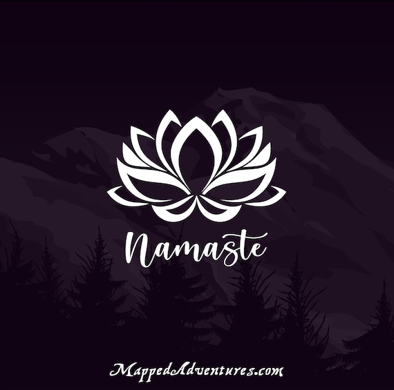 Lotus Namaste Vinyl Decal / Lotus Flower Vinyl Decal / Yoga | Etsy