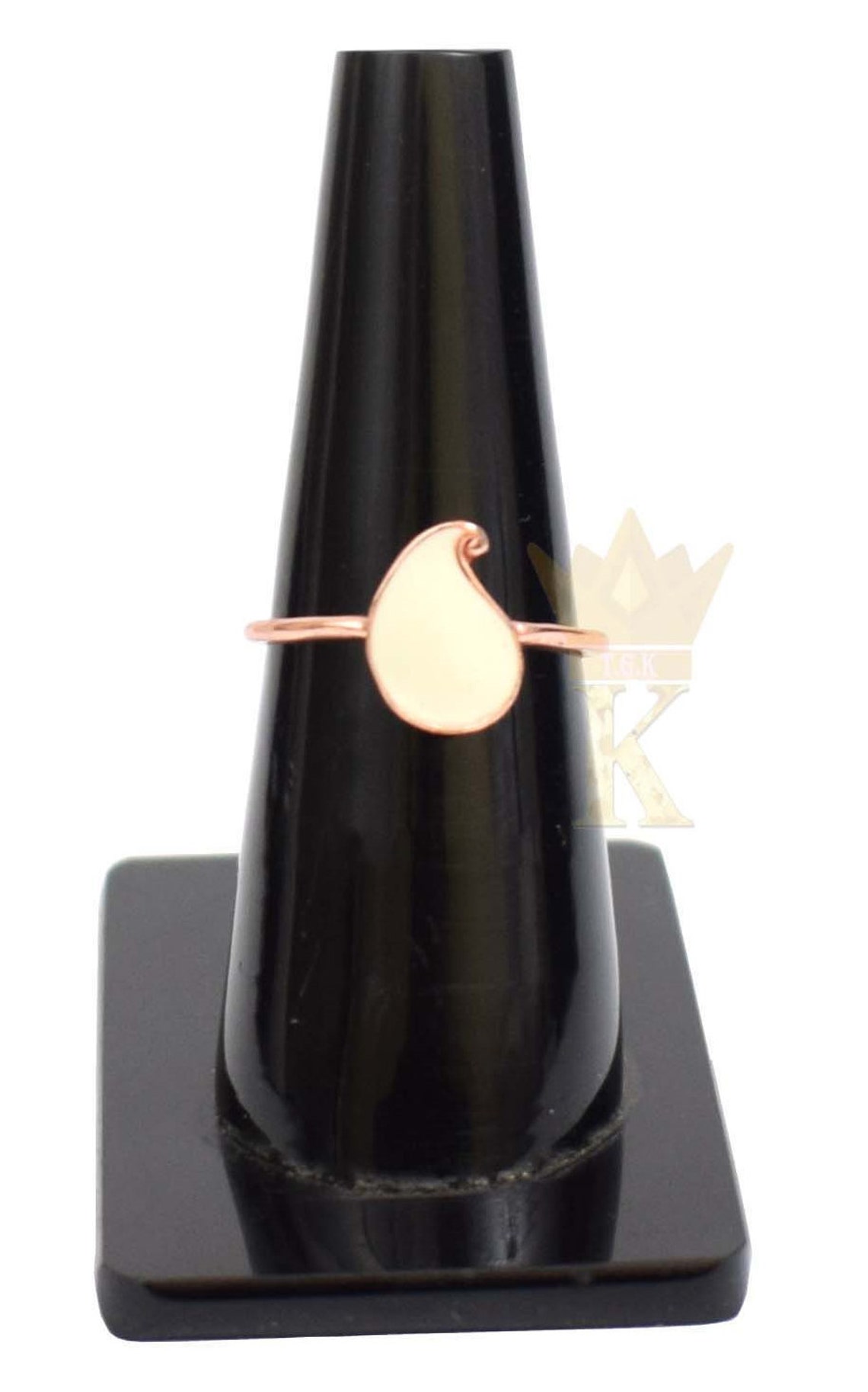 925 Sterling Silver Ring, Mango Shape Rose Gold Plated Ring, Knuckle ...