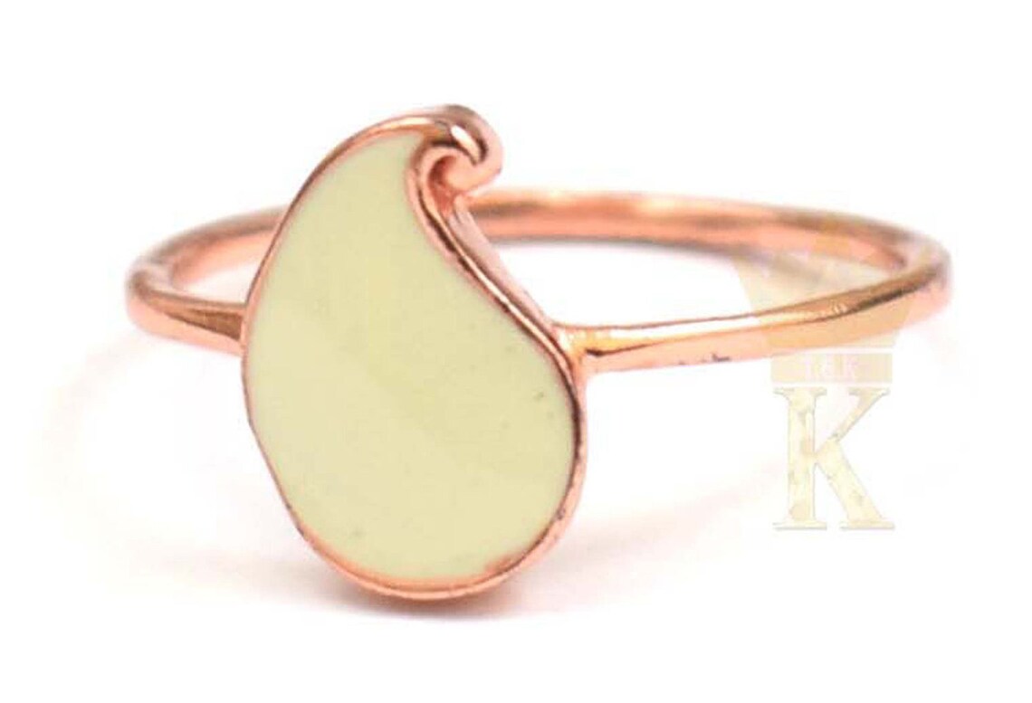 925 Sterling Silver Ring, Mango Shape Rose Gold Plated Ring, Knuckle ...