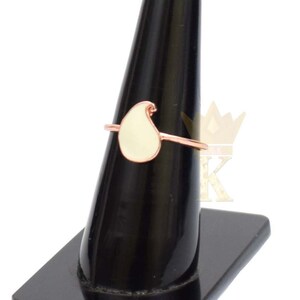925 Sterling Silver Ring, Mango Shape Rose Gold Plated Ring, Knuckle ...