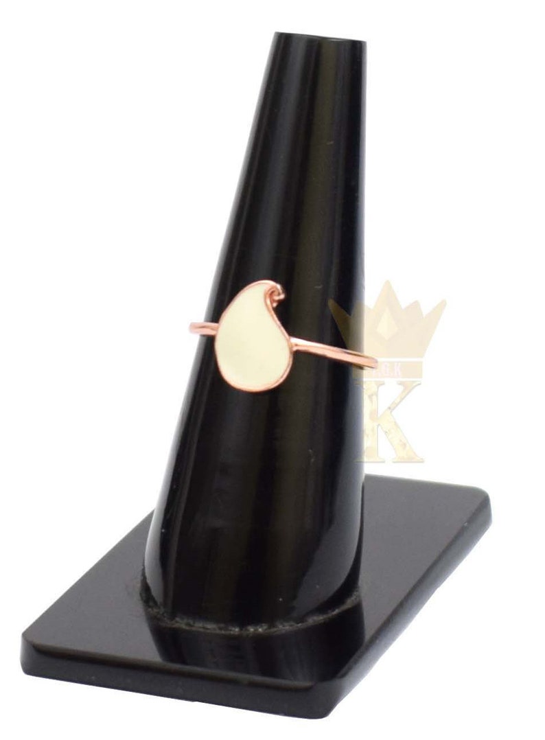 925 Sterling Silver Ring, Mango Shape Rose Gold Plated Ring, Knuckle ...