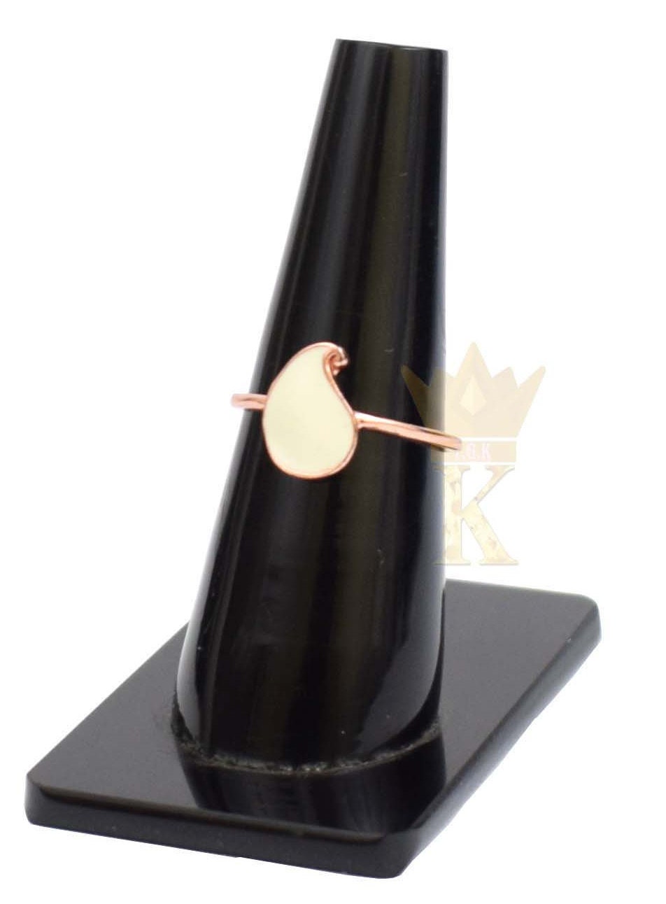 925 Sterling Silver Ring, Mango Shape Rose Gold Plated Ring, Knuckle ...