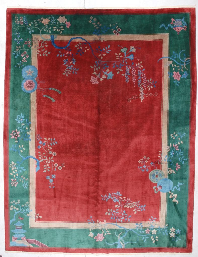 Antique Art Deco Chinese Oriental Rug 8’9″ X 11’4″ #6685 - Etsy