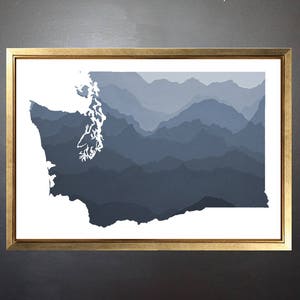 Washington State Print - Etsy