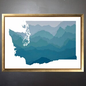 Washington State Print | Etsy