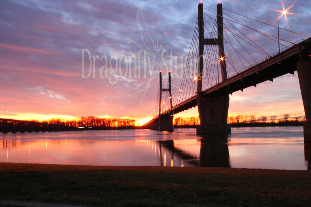 Bayview Bridge, River Photo, Nature Photography, Nature Print, Digital ...