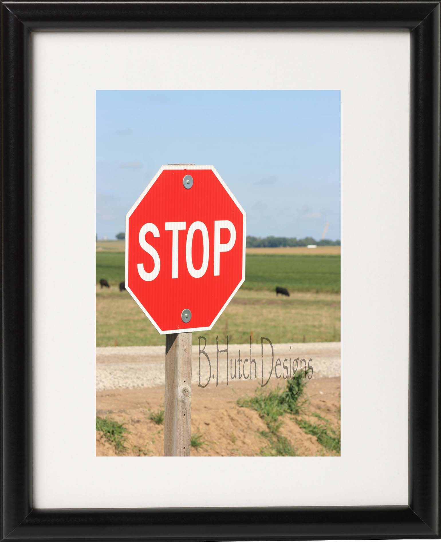 Stop Sign, Road Sign, Country Road Stop Sign, Rural Iowa, Digital ...