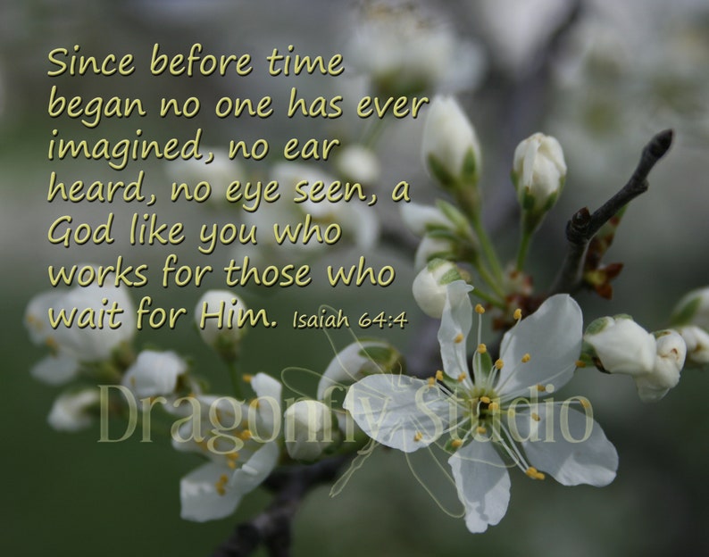 Isaiah 64, Bible Verse, Digital Download, Nature Print, Botanical ...