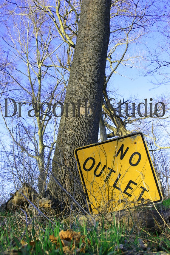 No Outlet Road SignStreet Sign Abandoned Sign Digital | Etsy