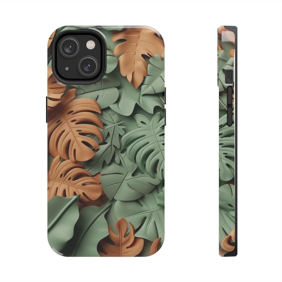 Vintage Clay Palm Leaf Art Phone Case Tough Phone Case | Custom Phone ...
