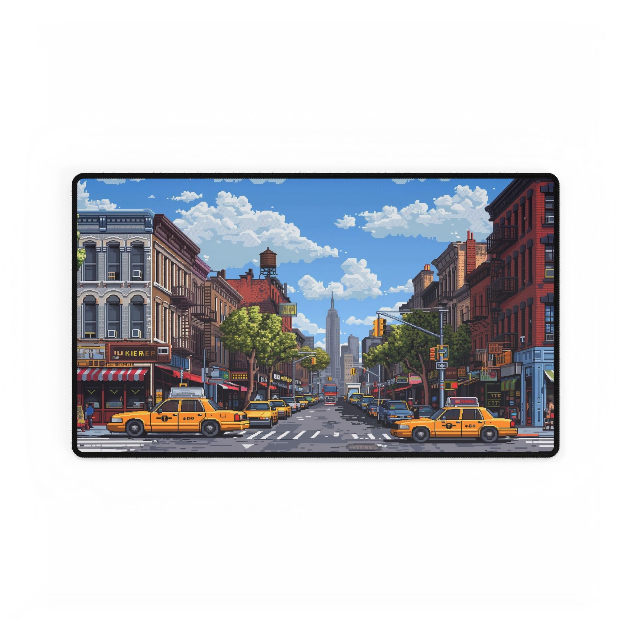 8-bit New York City Desk Mat - Video Game Nyc Pixel Art Detailed Design ...