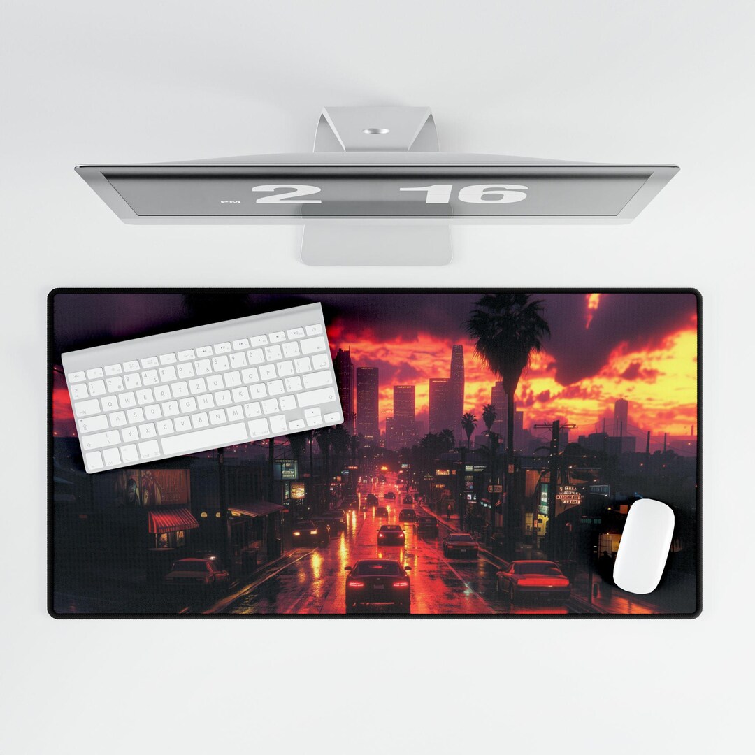 LA Sunset Design Gaming Mouse Pad, Sunset Xxl Gaming Desk Pad - Ideal ...