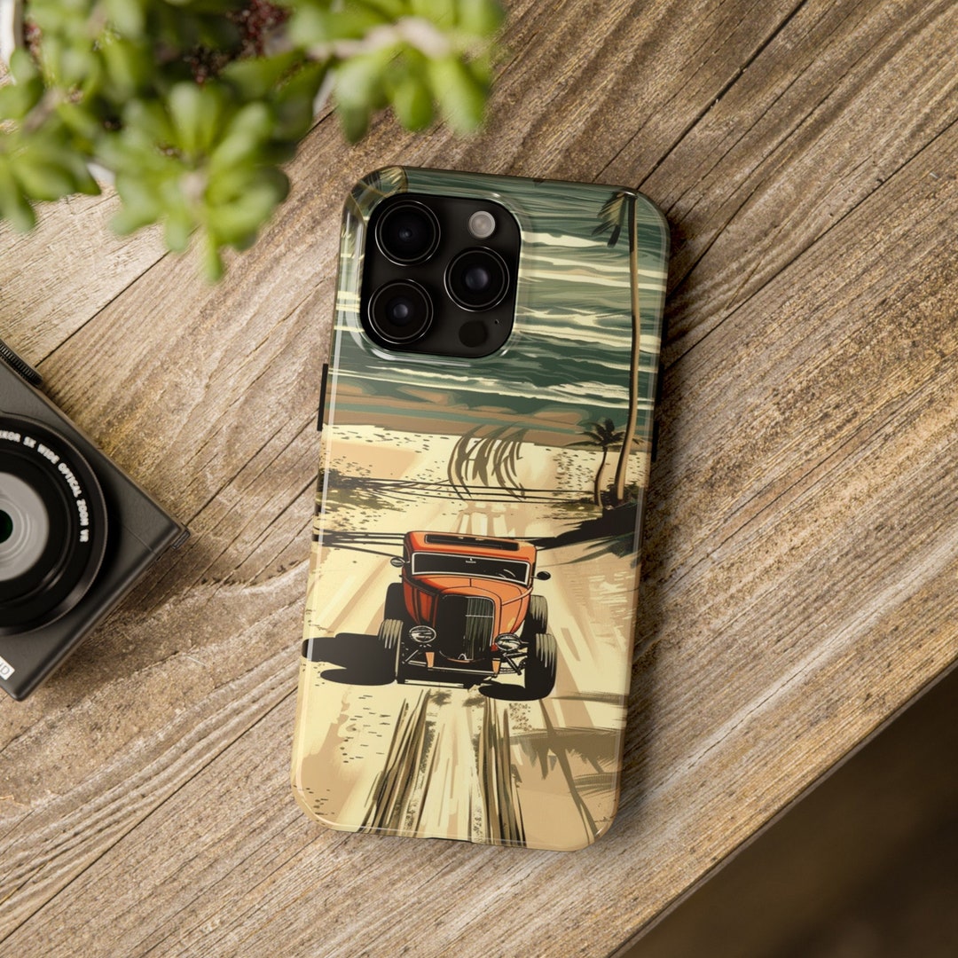 Vintage Hotrod Beach Race Art Phone Case Tough Phone Case | Custom ...