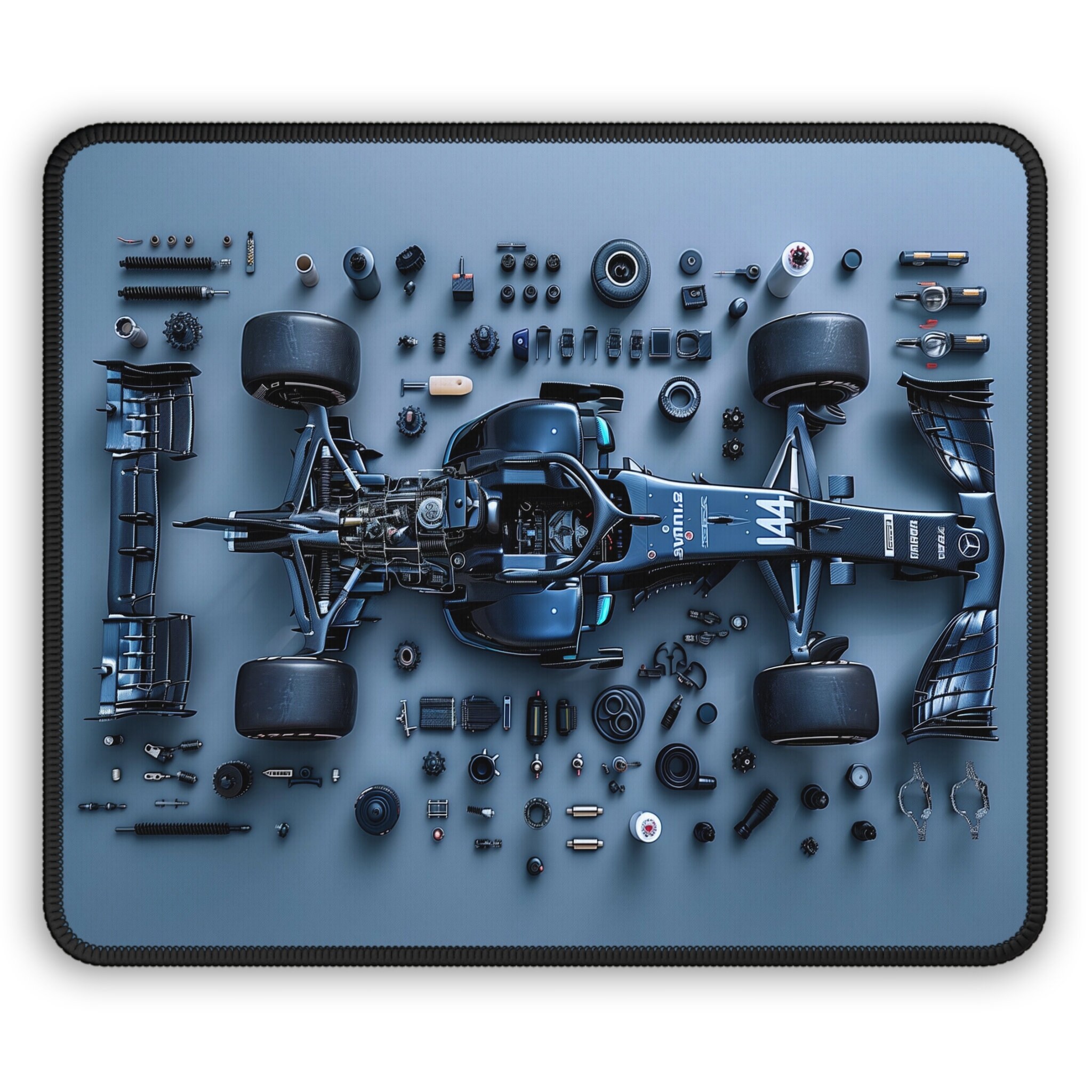 Formula Race Car Design Gaming Mouse Pad - Race Car With Organized Car ...