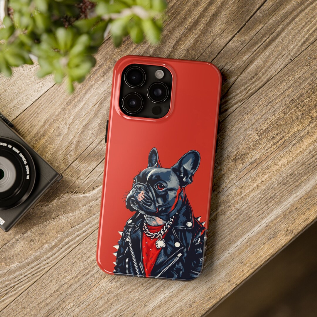 Punk Rock French Bulldog Tough Phone Case | Custom Phone Cover ...