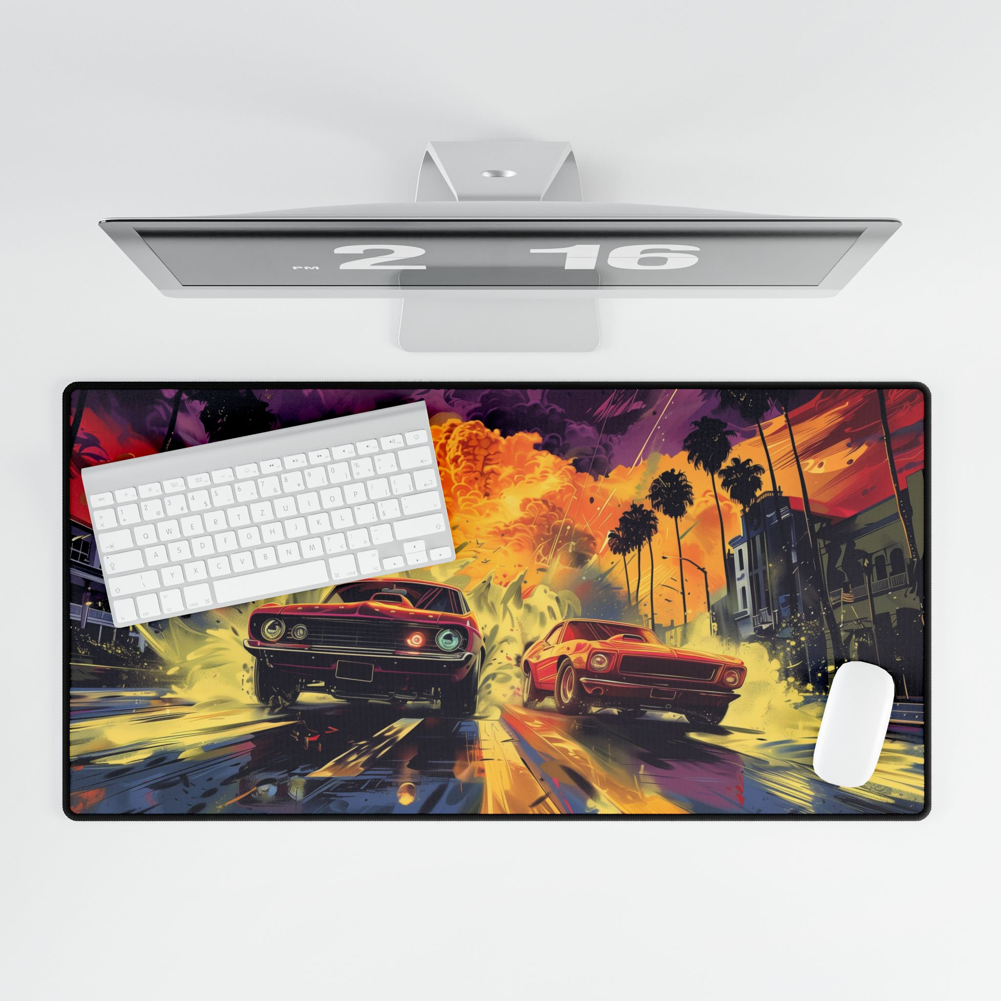 Hot Rod Classic Car Vintage Desk Mat - Classic Car Vintage Car Rat Rod ...