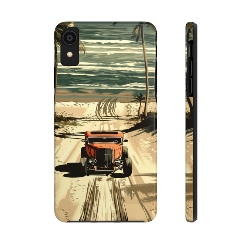 Vintage Hotrod Beach Race Art Phone Case Tough Phone Case | Custom ...