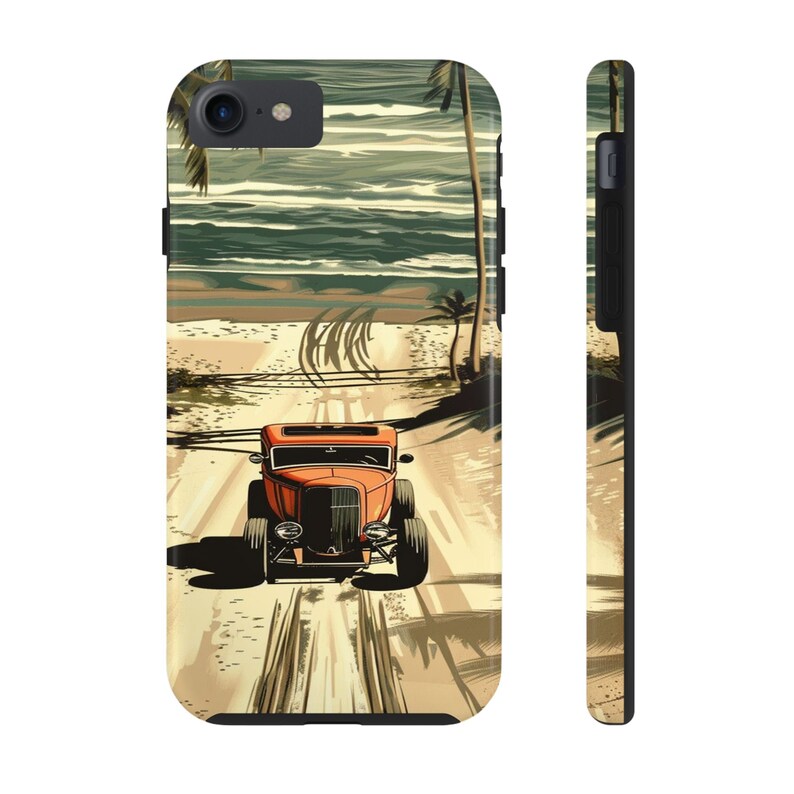Vintage Hotrod Beach Race Art Phone Case Tough Phone Case | Custom ...