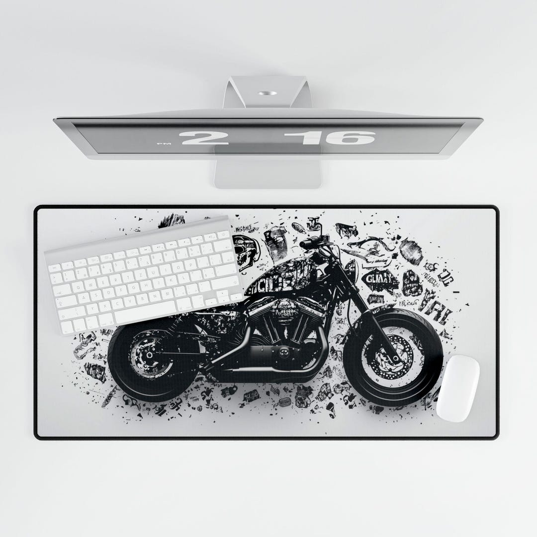 Graffiti Motorcycle Cruiser Xxl Mouse Pad, Gifts for Motorbike Lovers ...