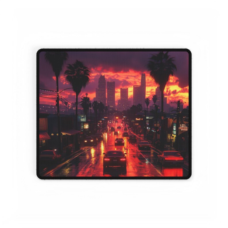 LA Sunset Design Gaming Mouse Pad, Sunset Xxl Gaming Desk Pad - Ideal ...