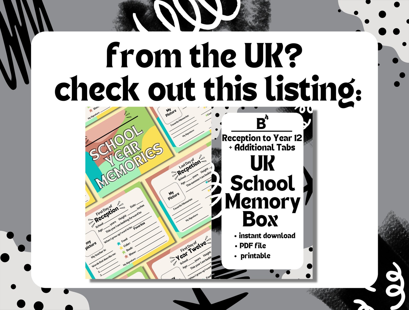 School Memory Box, First Day of School Interview, School File ...