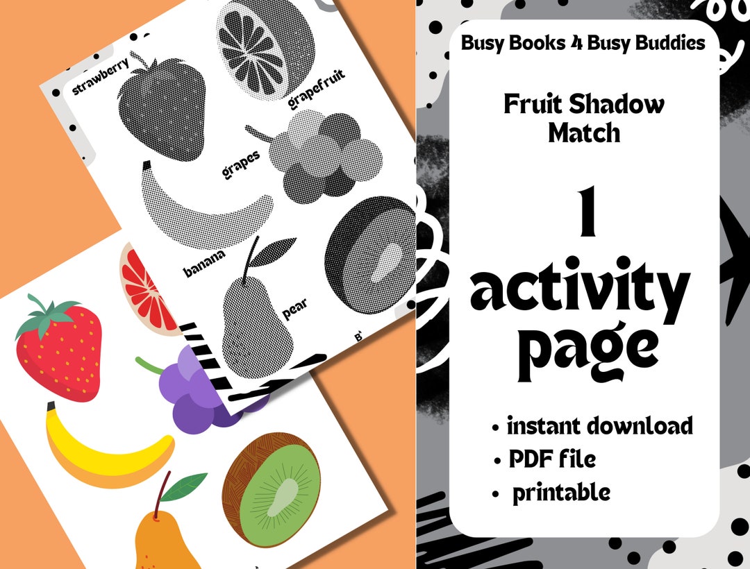 Toddler Busy Book, Shadow Match Activity, Learning Binder, Activity ...