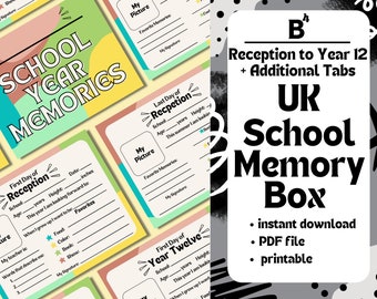 School Memory Box, First Day of School Interview, School File ...